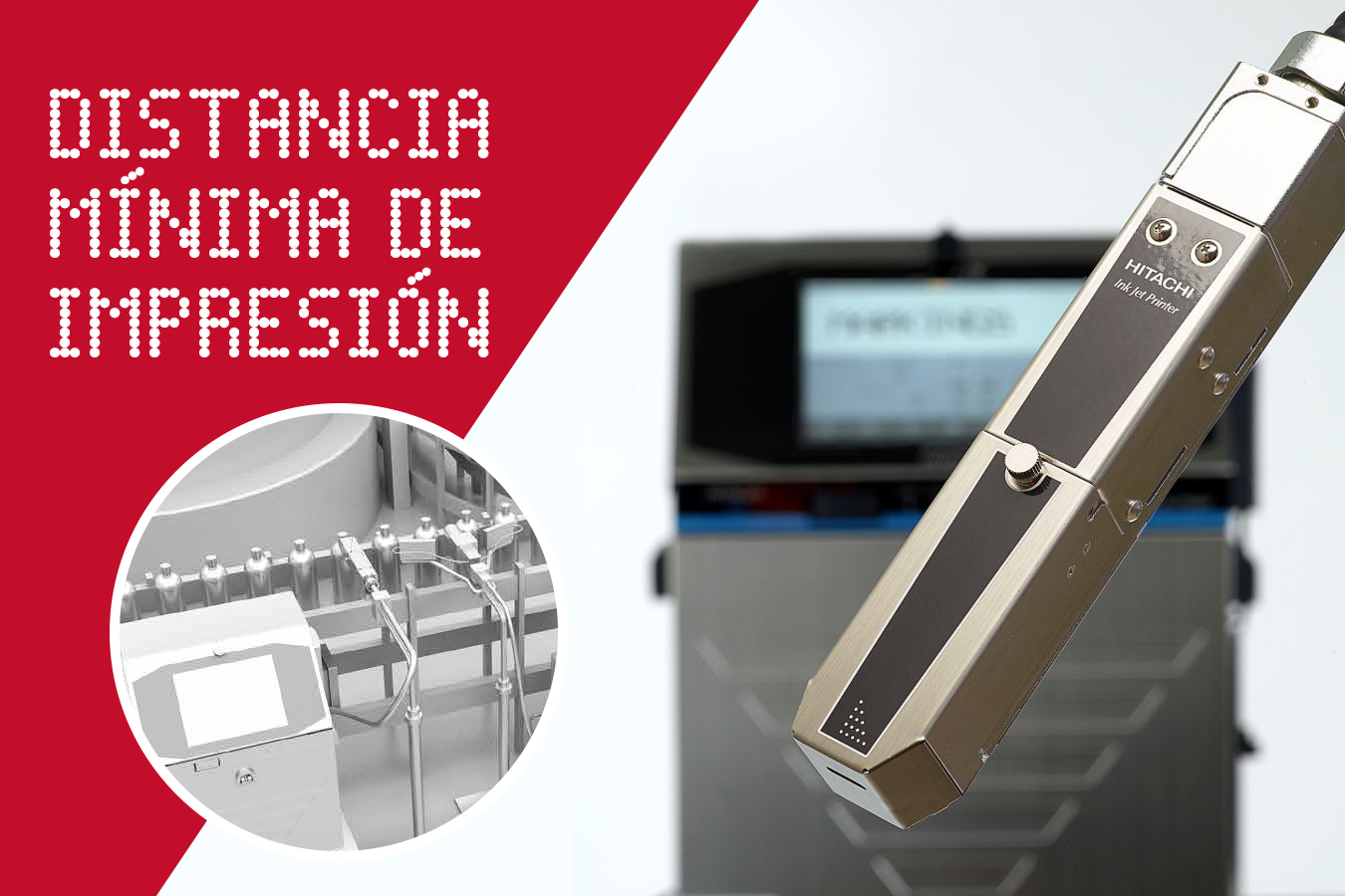 A esta distancia puedes imprimir con el printhead de las codificadoras ...